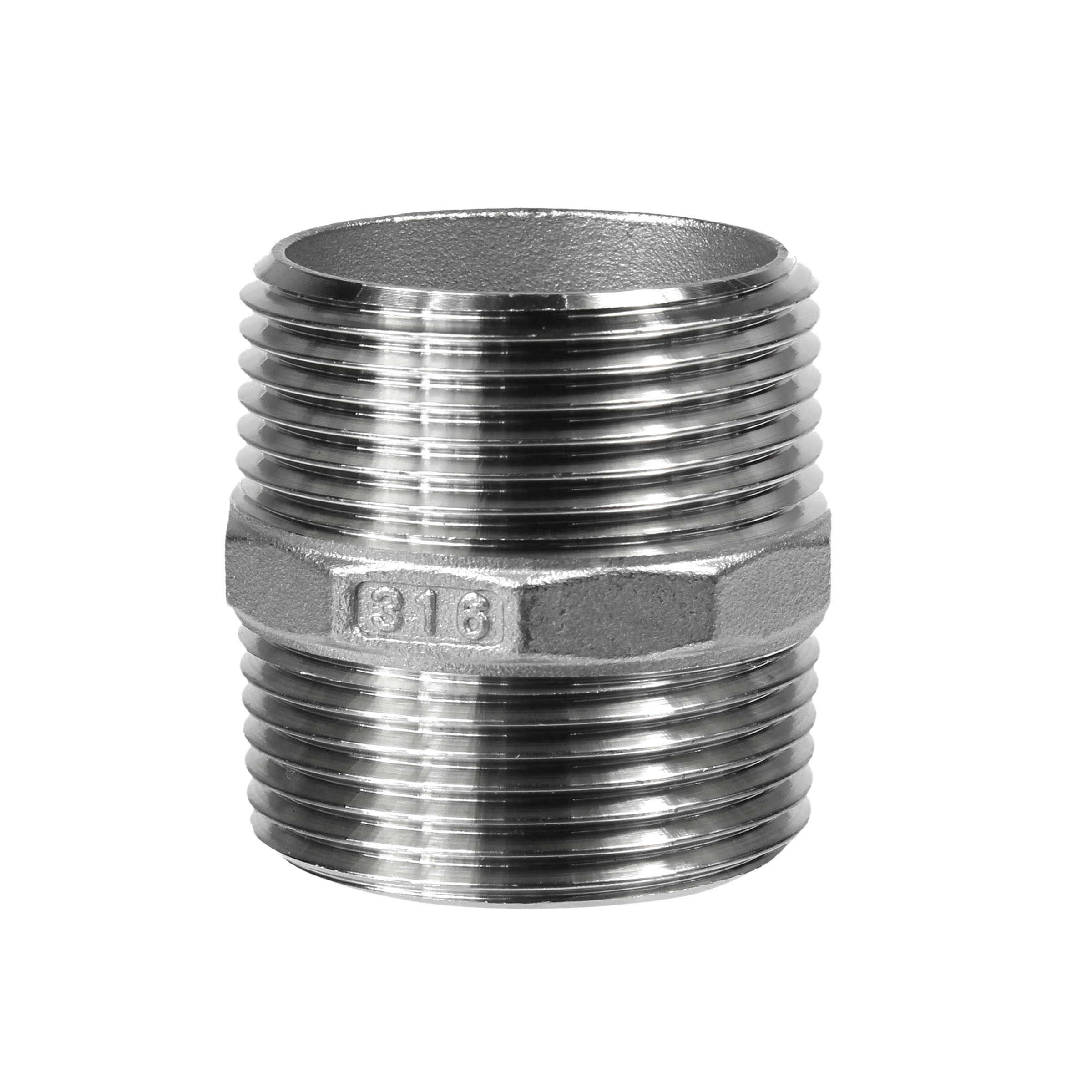 Nypel nierdzewny kwasoodporny (316) 2" GZ x 2" GZ Profec - epompa.pl