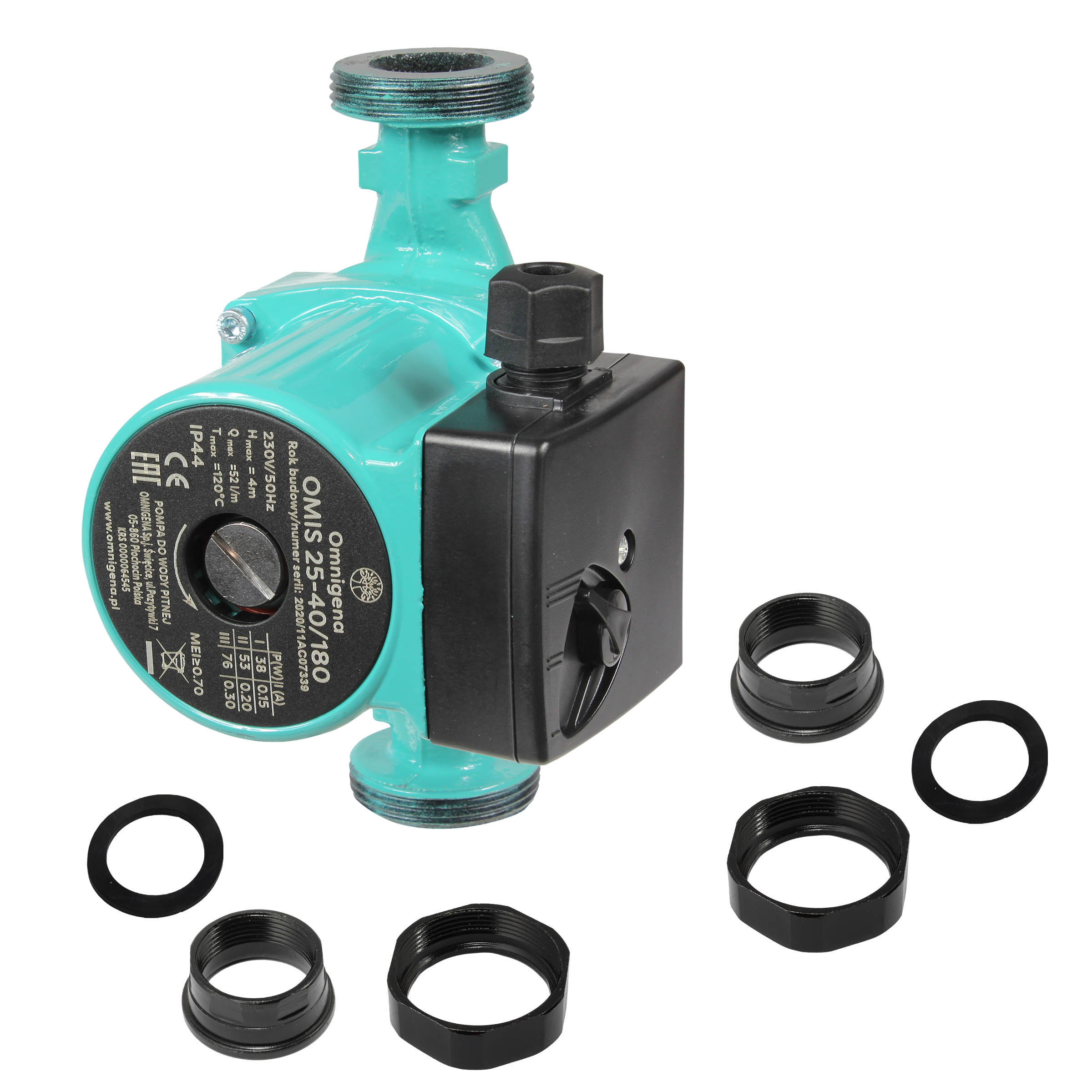 Pompa obiegowa OMIS 25-40/180 Omnigena + śrubunki - epompa.pl